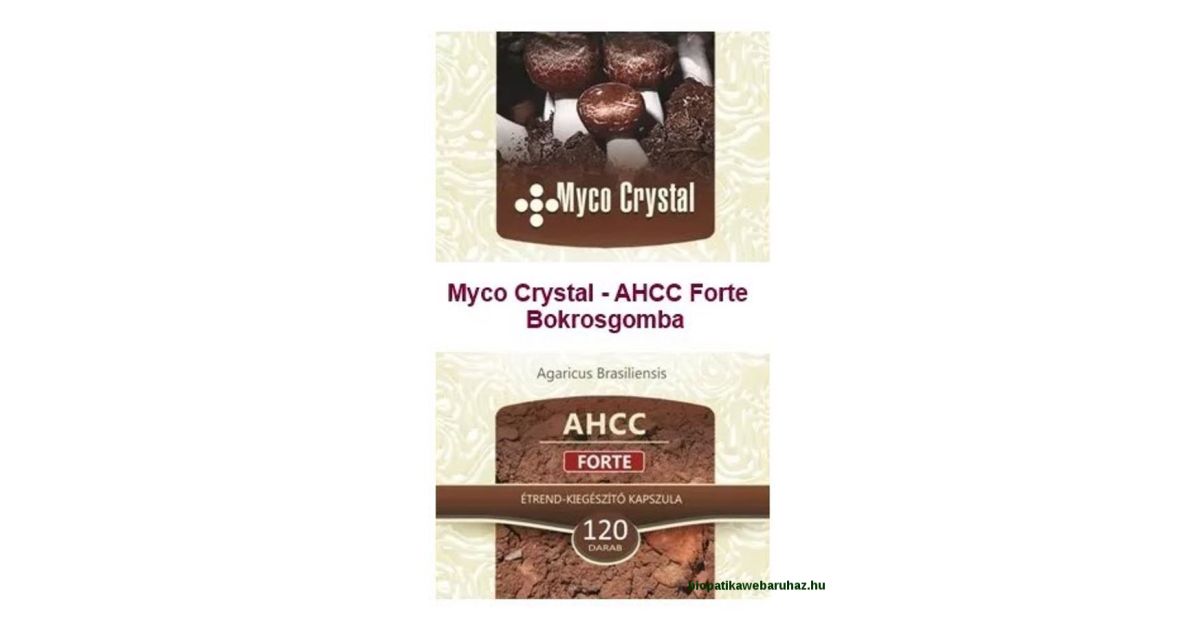 AHCC Forte bokrosgomba kapszula 120db - Myco Crystal